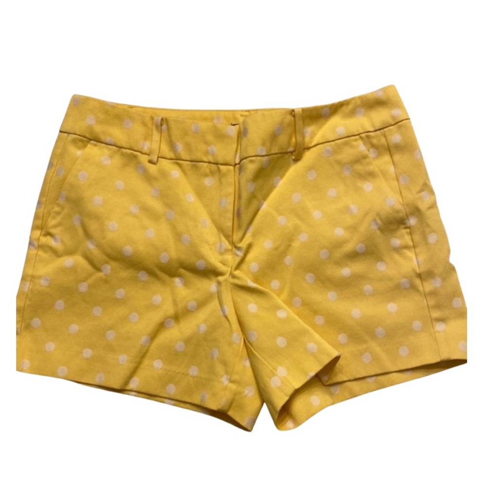 1287 Ann Taylor Signature Yellow Polka Dot Shorts - Gem